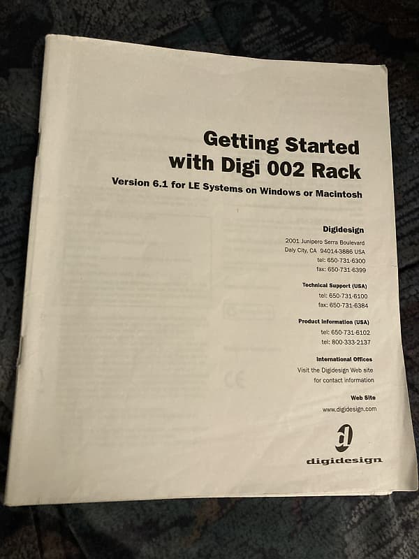 Digidesign Avid Digi 002 Rack Getting started with Owners | Reverb