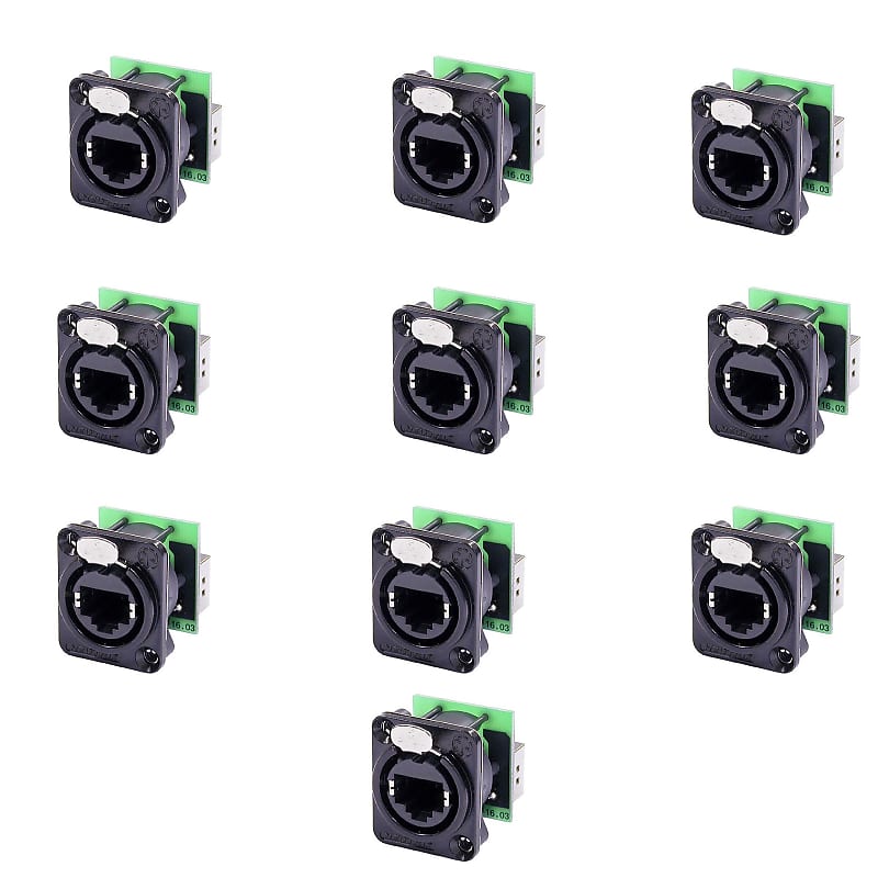 10 Neutrik NE8FDP-B Ethercon Ethernet Pass-Through Panel | Reverb