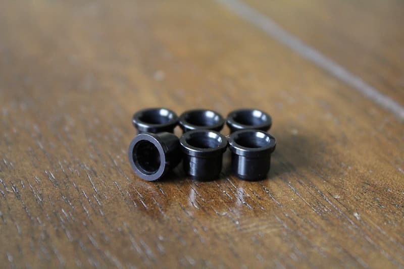 Forney Custom Colorbrite Telecaster String Ferrules Jet Black | Reverb