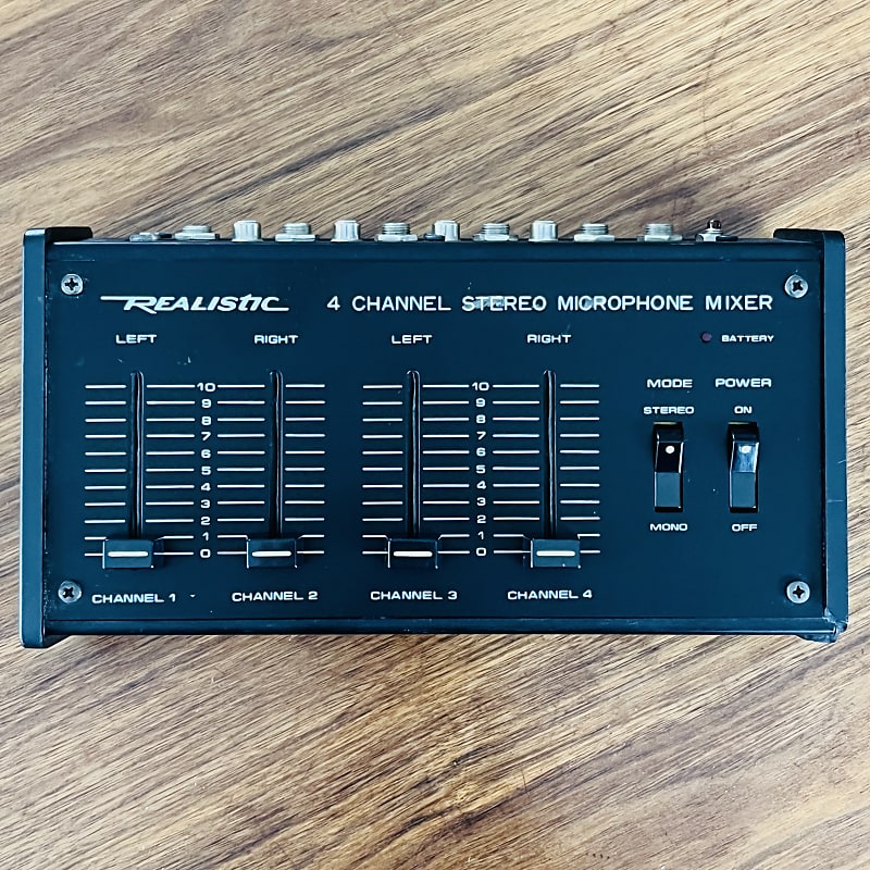 Realistic 4 Channel Stereo Microphone Mixer | Reverb