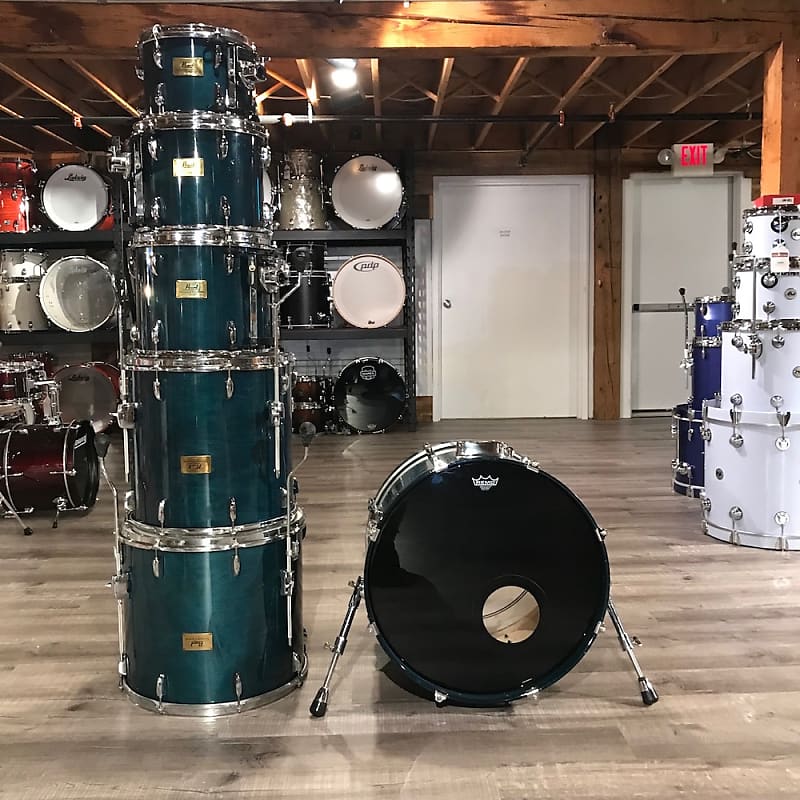 Used Pearl SRX Session Custom Maple 6pc Drum Set - Dusk Blue | Reverb