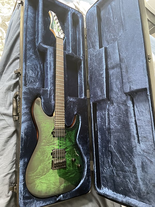 Schecter CR6 aqua burst w/Schecter Custom case | Reverb