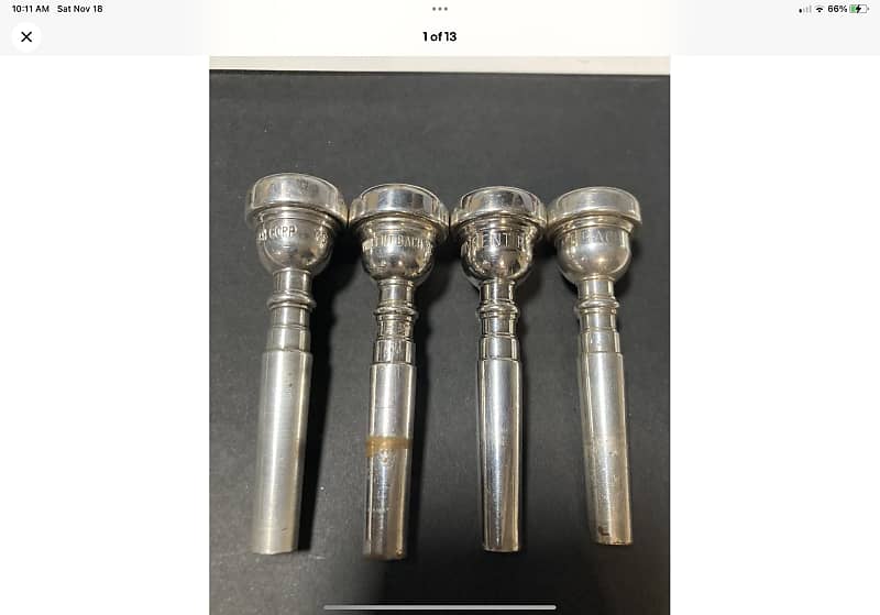 Bach BACH 7C Trumpet Mouthpiece LOT (4 mouthpieces) - | Reverb