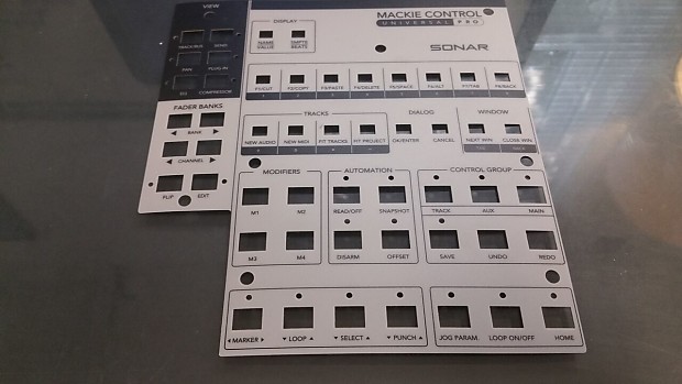 Mackie Control Pro Overlay (New) SONAR | Reverb