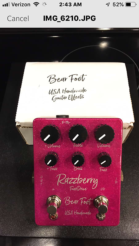 Bearfoot FX Razzberry Fuzz Drive 2018 Raspberry Sparkle | Reverb