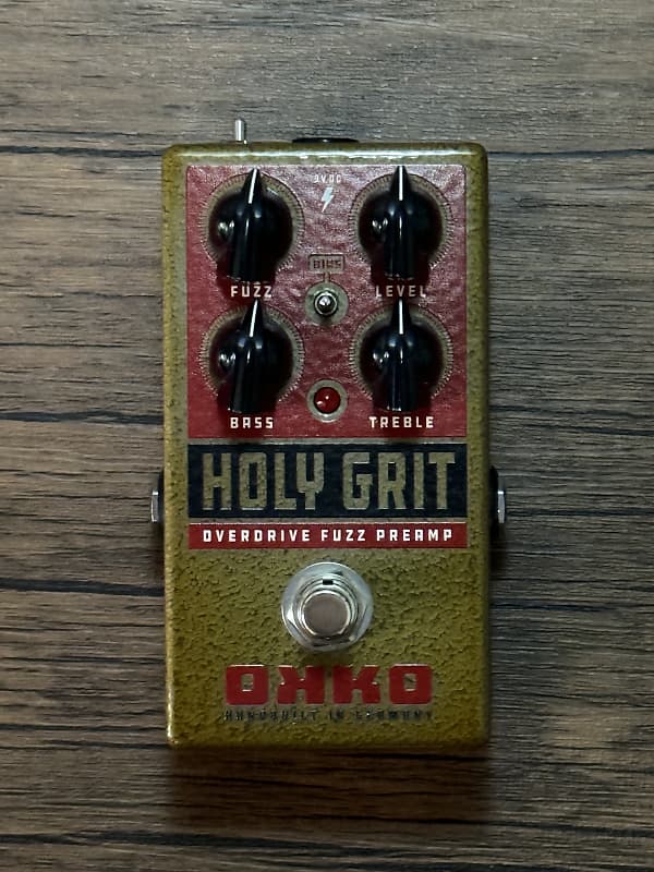 OKKO Holy Grit Overdrive Fuzz Preamp - Gold/Red | Reverb