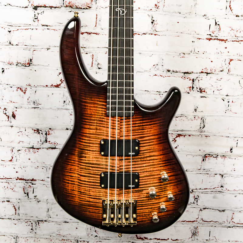 Dean - Edge Pro 4 Bass, Brown Flame Burst - w/HSC - x1281 - | Reverb