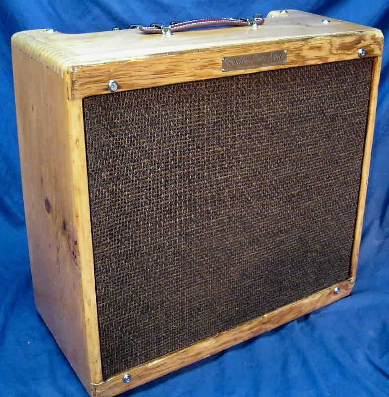 Fender Pro 5E5A chassis 1958 natural wood | Reverb