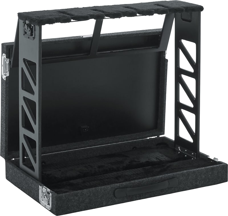 Gator GTRSTD4 Rack Style 4-Guitar Case Stand, Black | Reverb