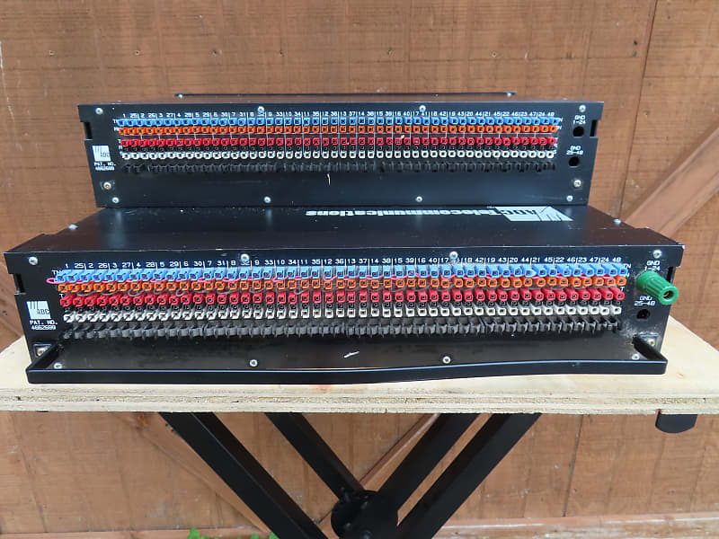 ADC 48 Point balanced 1/4" patch bay, Pair, 1990's with punch | Reverb
