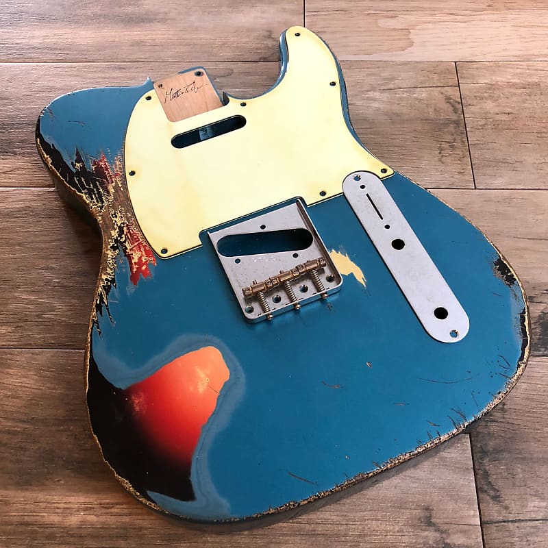 Body Telecaster Type Lake Placid Blue Over Sunburst Relic Reverb