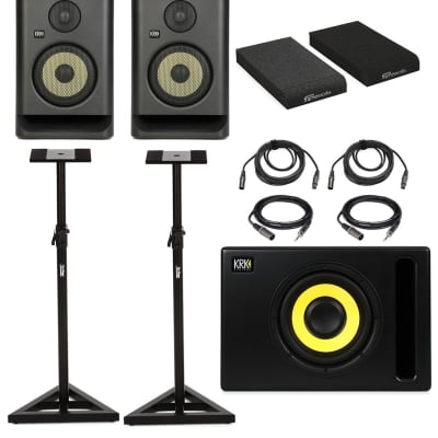 KRK Rokit 8 G4 8-inch Powered Studio Monitor Pair With S12.4 KRK Rokit 8 G4 8-inch Powered Studio Monitor Pair With S12.4