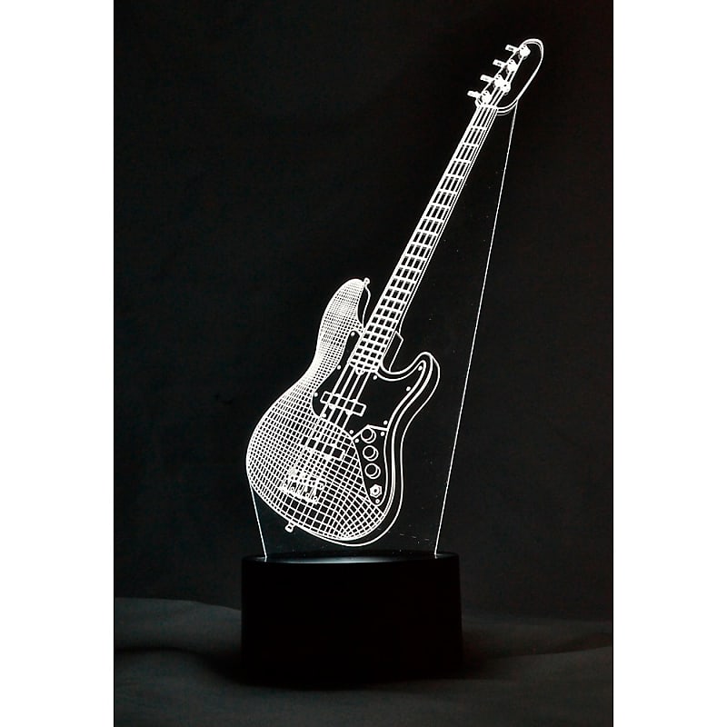 AIM Bass Guitar 3D LED Lamp Optical Illusion Light | Reverb