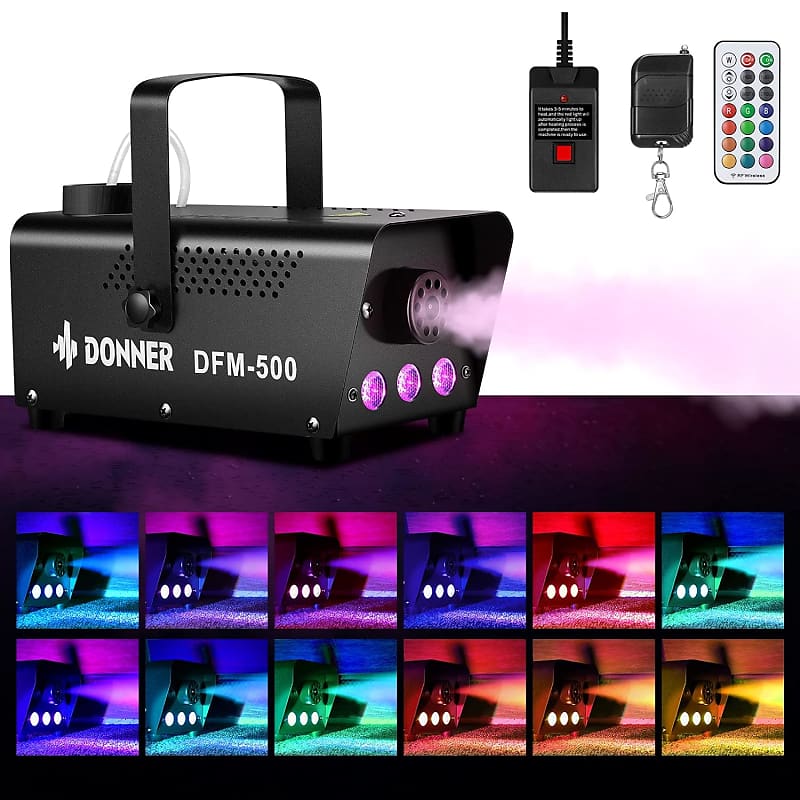 Fog Machine With 13 Colors, 500W And 2000Cfm Party Smoke | Reverb