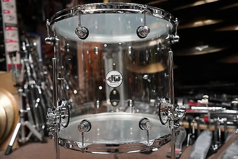 DW Design Series Clear Acrylic 14x16" Floor Tom w/ Legs & | Reverb