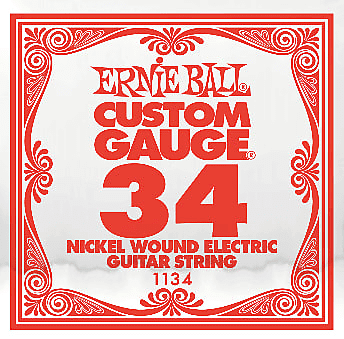 Six (6) - 034 - Ernie Ball - Custom Gauge Nickel Wound | Reverb