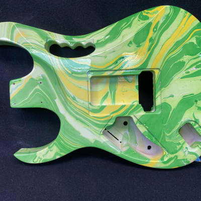 Swirled Alder 6 string Jem style guitar body, HSH, OSNJ - | Reverb