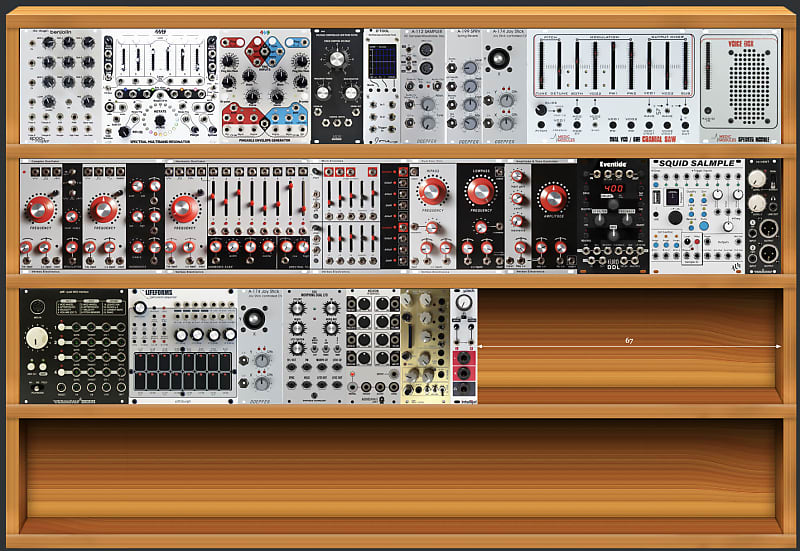 Huge Eurorack System with 4x168HP wooden case by Weedywhizz | Reverb