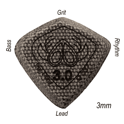 Graphite Guitar Pick SixStringers Wild Plectrum Graphtex 3mm | Reverb