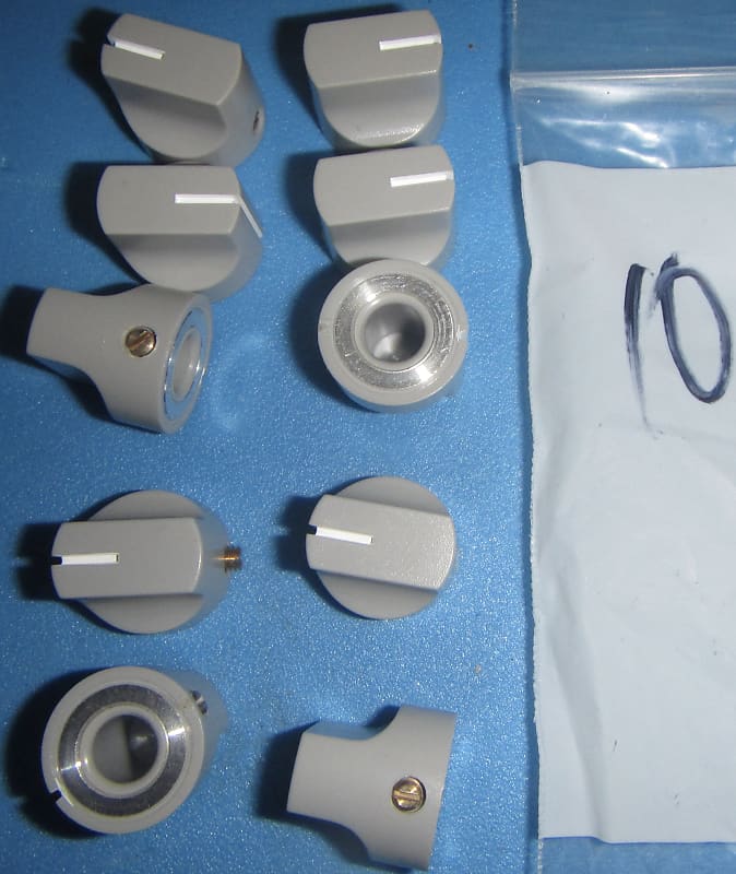 Lot of 10 Unknown knobs 2010's - Grey plastic | Reverb