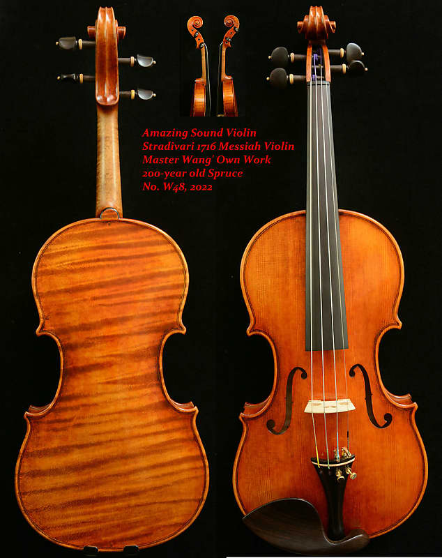 Stradivari 1716 Messiah Violin Master Wang's Own Work No.W48 | Reverb