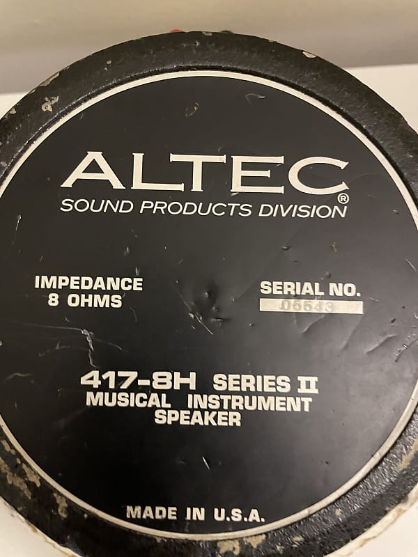 Altec 417-8H Series II | Reverb