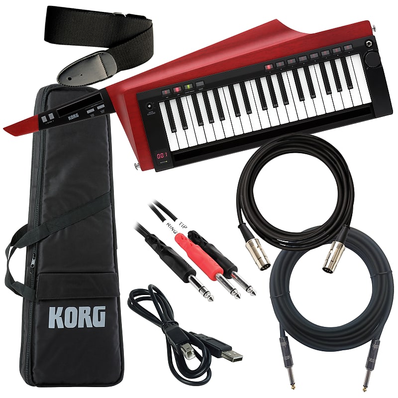Korg RK-100S 2 Keytar - Translucent Red - Cable Kit | Reverb