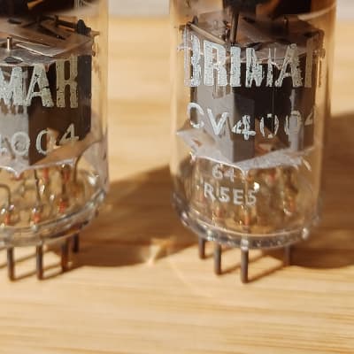 Super rare 1965 NOS MULLARD CV4004 BOX PLATE matched pair | Reverb