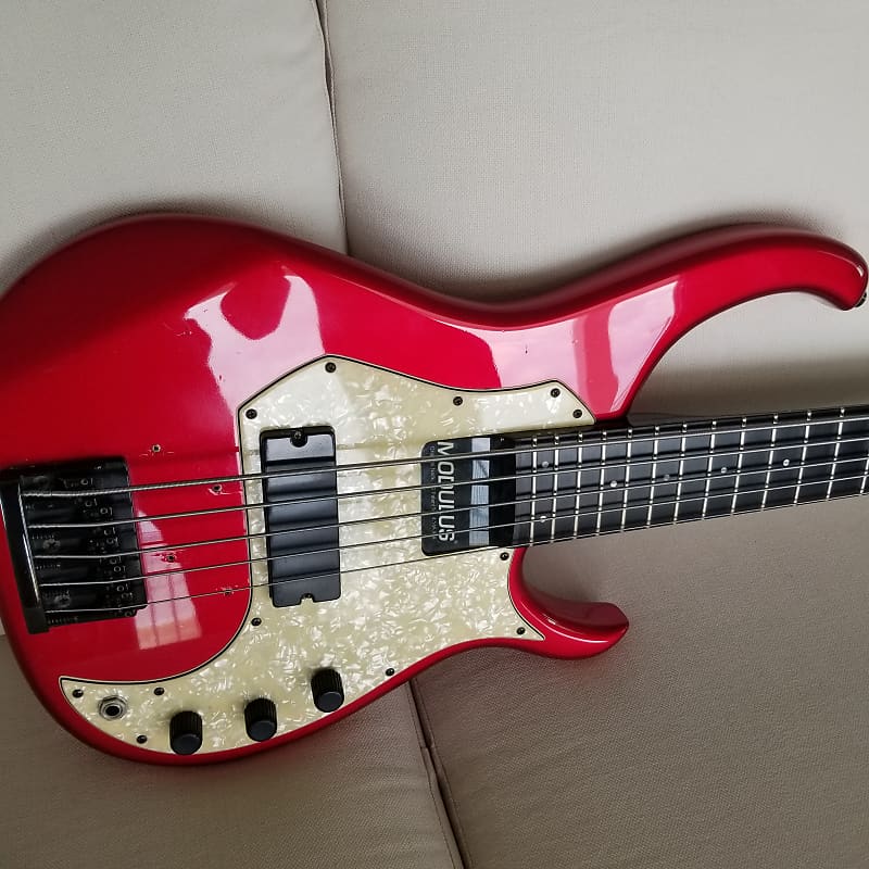Modulus M92 5 string 1990s Candy Apple Red | Reverb