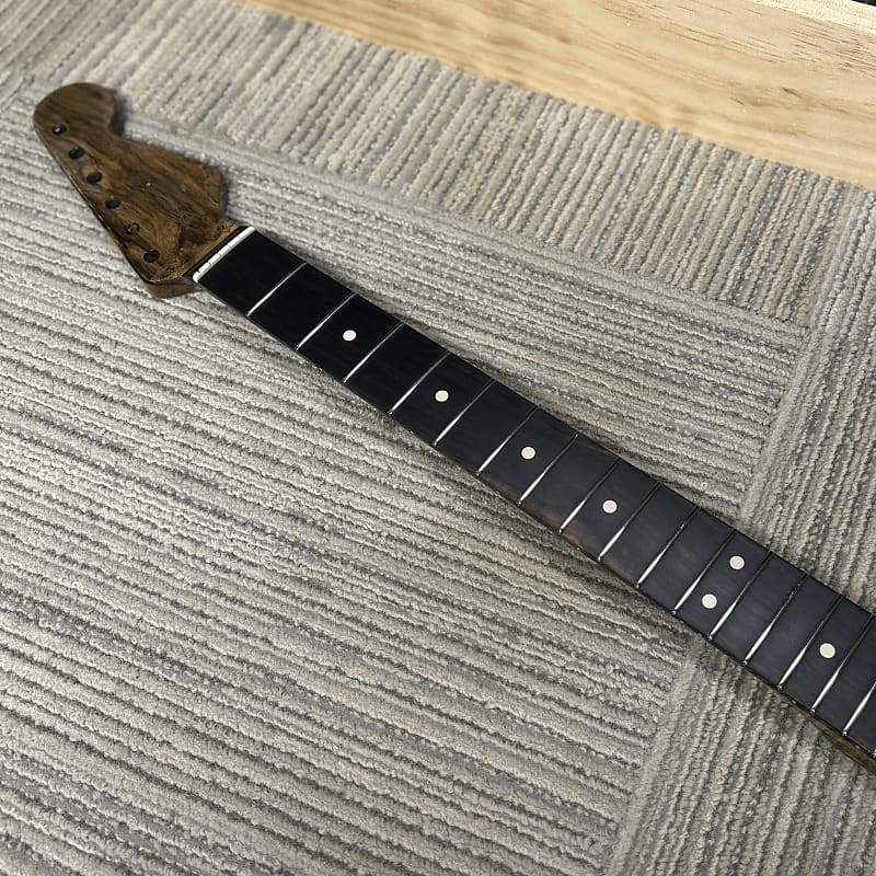 Warmoth Stratocaster Neck - Black Korina/Ebony | Reverb