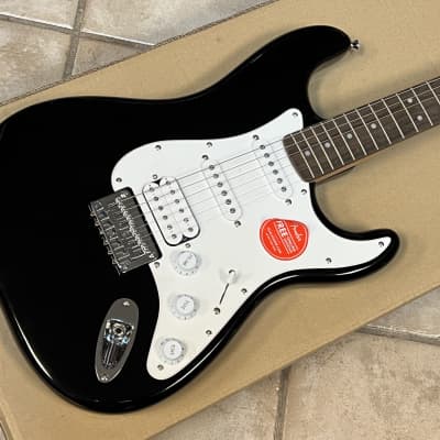 Scalloped SQUIER Stratocaster,white, HUMBUCKER, playing a la | Reverb