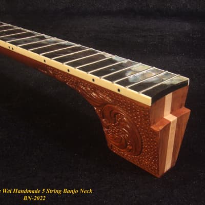 Handcrafted 5 String Banjo Neck, Solid Mahogany & Hard Maple | Reverb