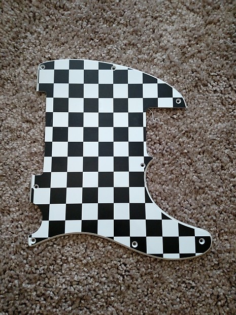 Fender Squier Telecaster Esquire pickguard checkerboard | Reverb