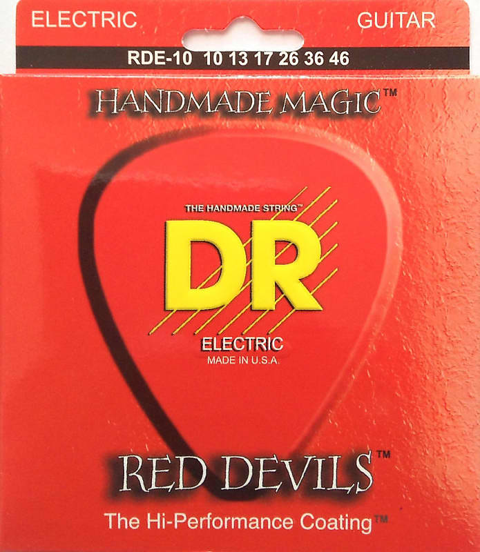 DR RDE-10 Red Devils Coated Electric Guitar Strings gauge | Reverb