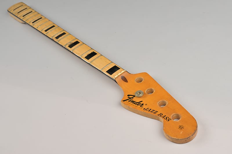 1970 Vintage Fender USA Jazz Bass Maple Neck Black Block | Reverb