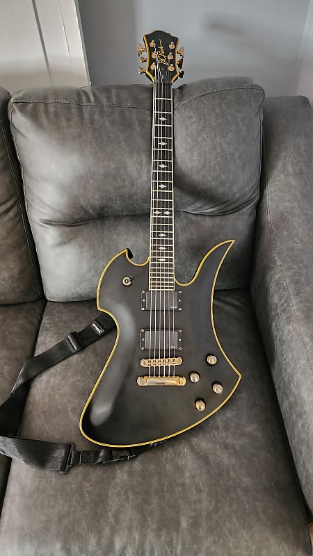 B.C. Rich Mockingbird Pro X 2010s - Black Satin & Gold | Reverb