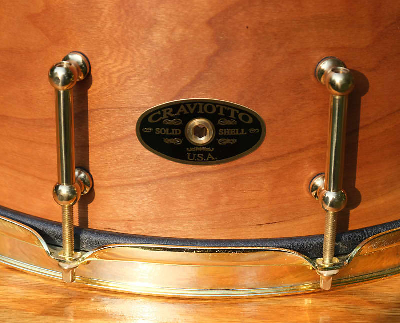 Craviotto Unique Custom Cherry Solid Shell 5.5x14 Snare | Reverb UK