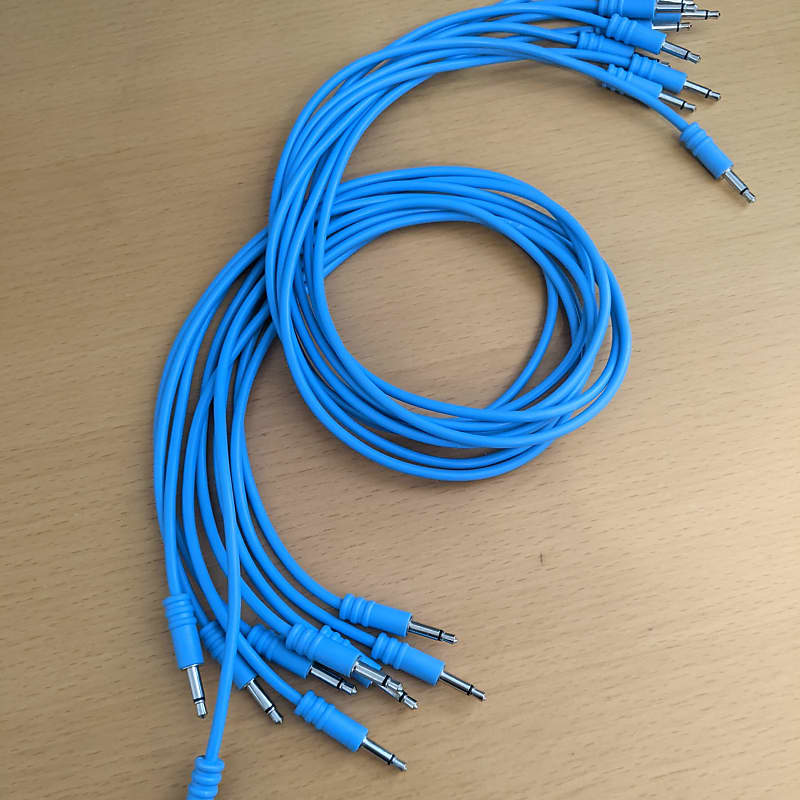 ALM Eurorack Modular Patch Cables 60cm 9-pack - blue | Reverb
