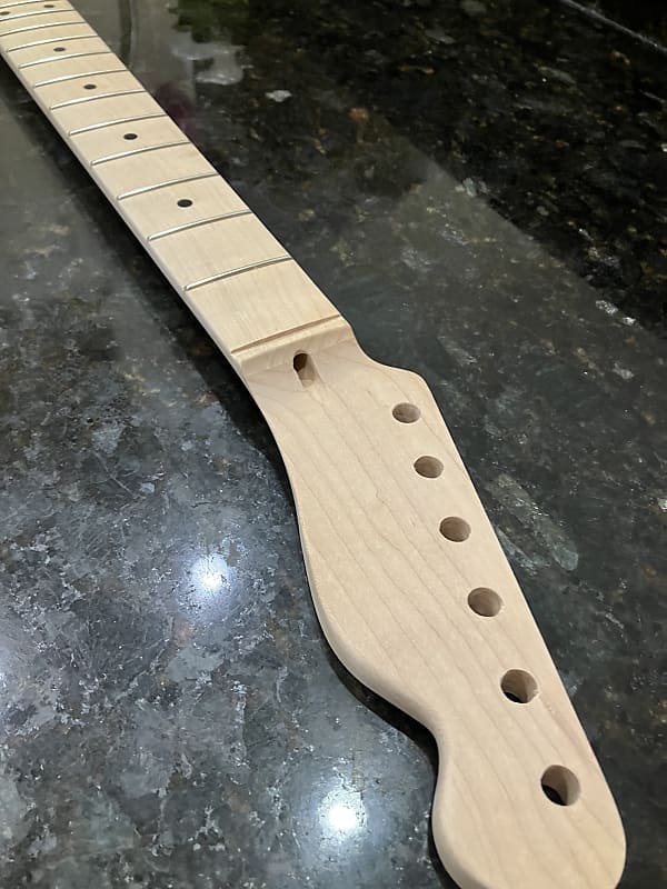 Unfinished Maple Tele Style Neck 22 Frets | Reverb