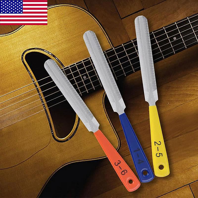 Tapered V Shaped Files Double Edged for Bridge, Nut Slotting | Reverb