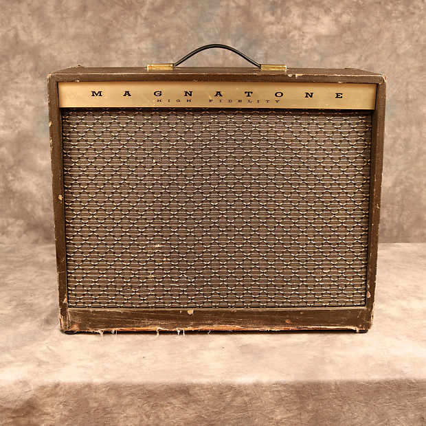 1962 Magnatone Custom 413 - Brown Tolex | Reverb