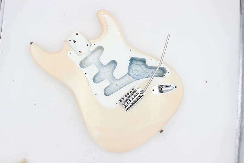 Cort Strat Style Aged White Guitar Body w/ Trem system | Reverb