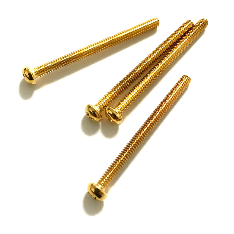 US Humbucker Pickup Height Screws Gold 4pc | Reverb