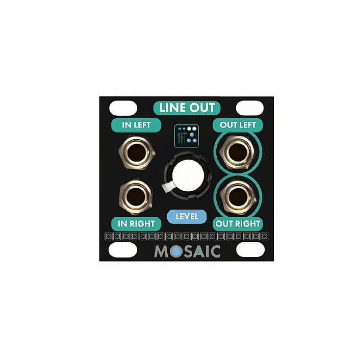 Mosaic 1U Line Out Stereo Line Output Module (black) | Reverb
