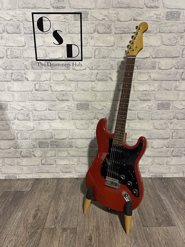 Red/Black Stratocaster Electric Guitar / Strat Style / Red | Reverb