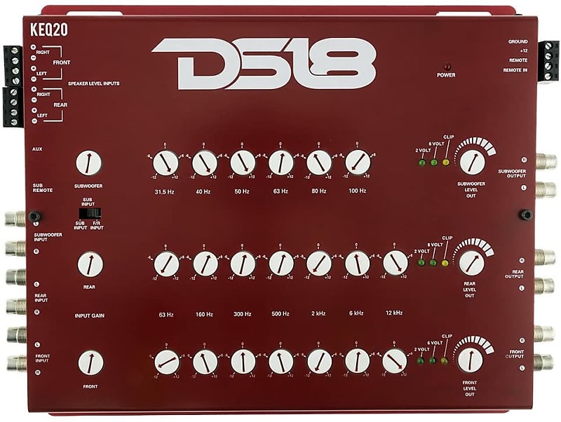 DS18 - KEQ20 - 20 Band EQ With 6 Channel & Remote Sub | Reverb UK