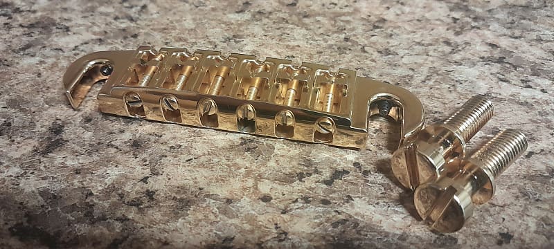 ABM Brass Wraparound Bridge, Gold | Reverb