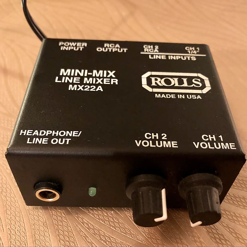 ROLLS Mini Mix Line Mixer MX22A with Power Cord | Reverb