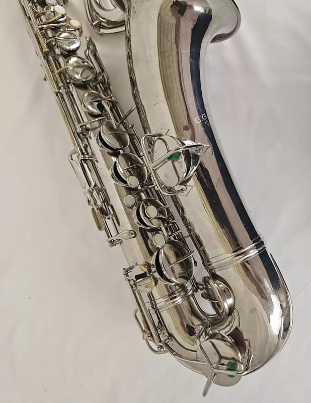 CONN ROLLED TONE HOLE TENOR SAXOPHONE VINTAGE NICKEL PLATE - | Reverb