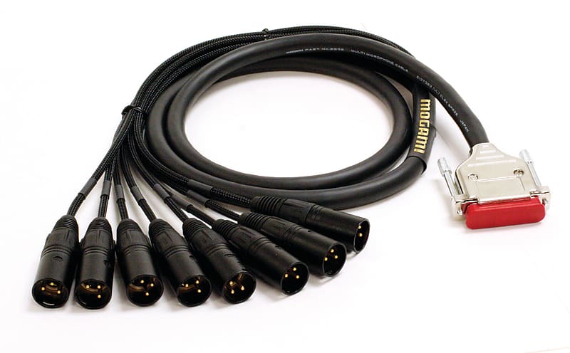 Mogami Gold 8 Channel Analog Snake Cable, DB-25 to 8x XLR | Reverb
